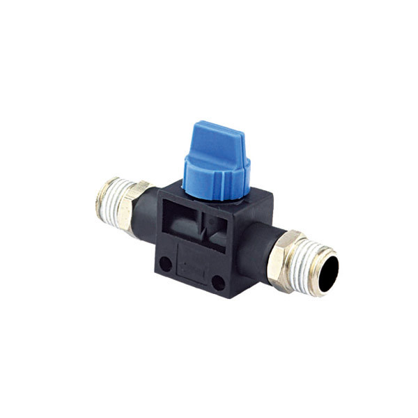 Flexible Pneumatic Tube Fittings HVSS Hand Control Valve Black Male R ...
