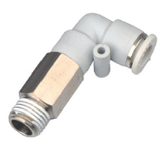 PLL Elongated L Type Elbow Tubing Fitting With Brass Nickel Plated